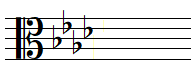 A flat major key signature