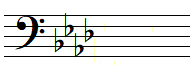 A flat major key signature