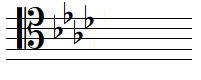 A flat major key signature