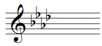 A flat major key signature