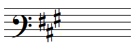 A Major key signature