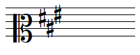 A Major key signature