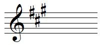 A Major key signature
