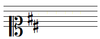D Major key signature