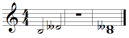 Doubly diminished third - music theory