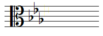 E flat major key signature