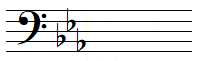 E flat major key signature