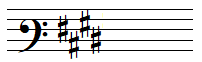 E Major key signature