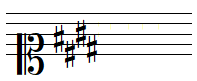 E Major key signature