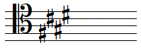 E Major key signature