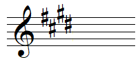 E Major key signature