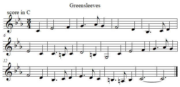 Transpose Bb to C - Music theory