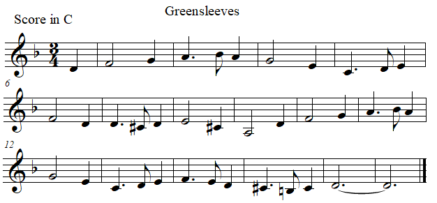 Transpose C to Bb - Music theory