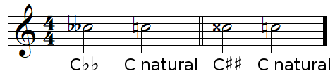 Natural sign - music theory