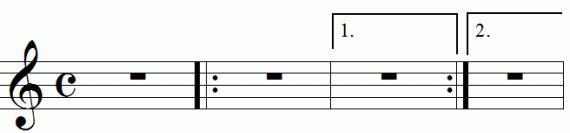 Repeat barlines - Music theory