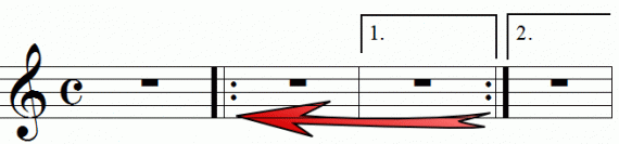 Repeat barlines - Music theory