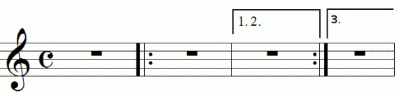 Repeat barlines - Music theory