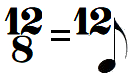 12/8 time signature example - Music theory