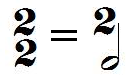 2/2 time signature example - Music theory