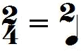 2/4 time signature example - Music theory