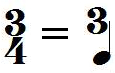 3/4 time signature example - Music theory