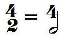 4/2 time signature example - Music theory