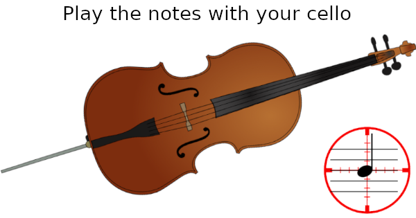 Game : Play the notes with your cello