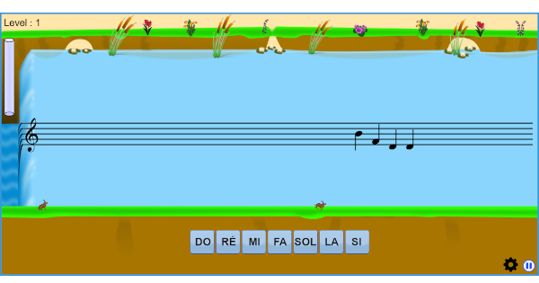 "Game of Note Cascade (Arcade-style Note Reading Game)