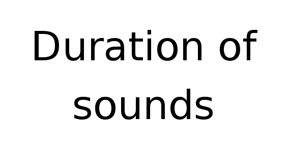 Duration of sounds - Music theory