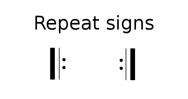 Repeat Symbol Music Intro To Standard Notation