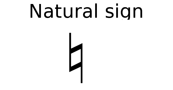 Natural sign - music theory
